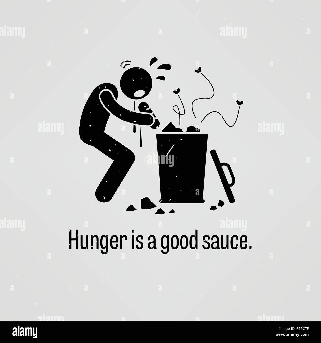 Poor man eating Stock Vector Images - Alamy