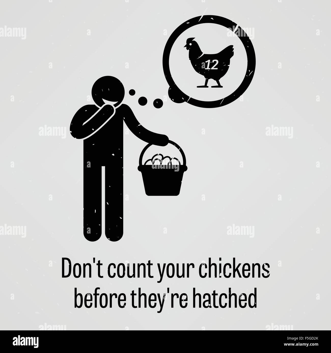 Do Not Count Your Chickens Before They are Hatched Stock Vector Image ...