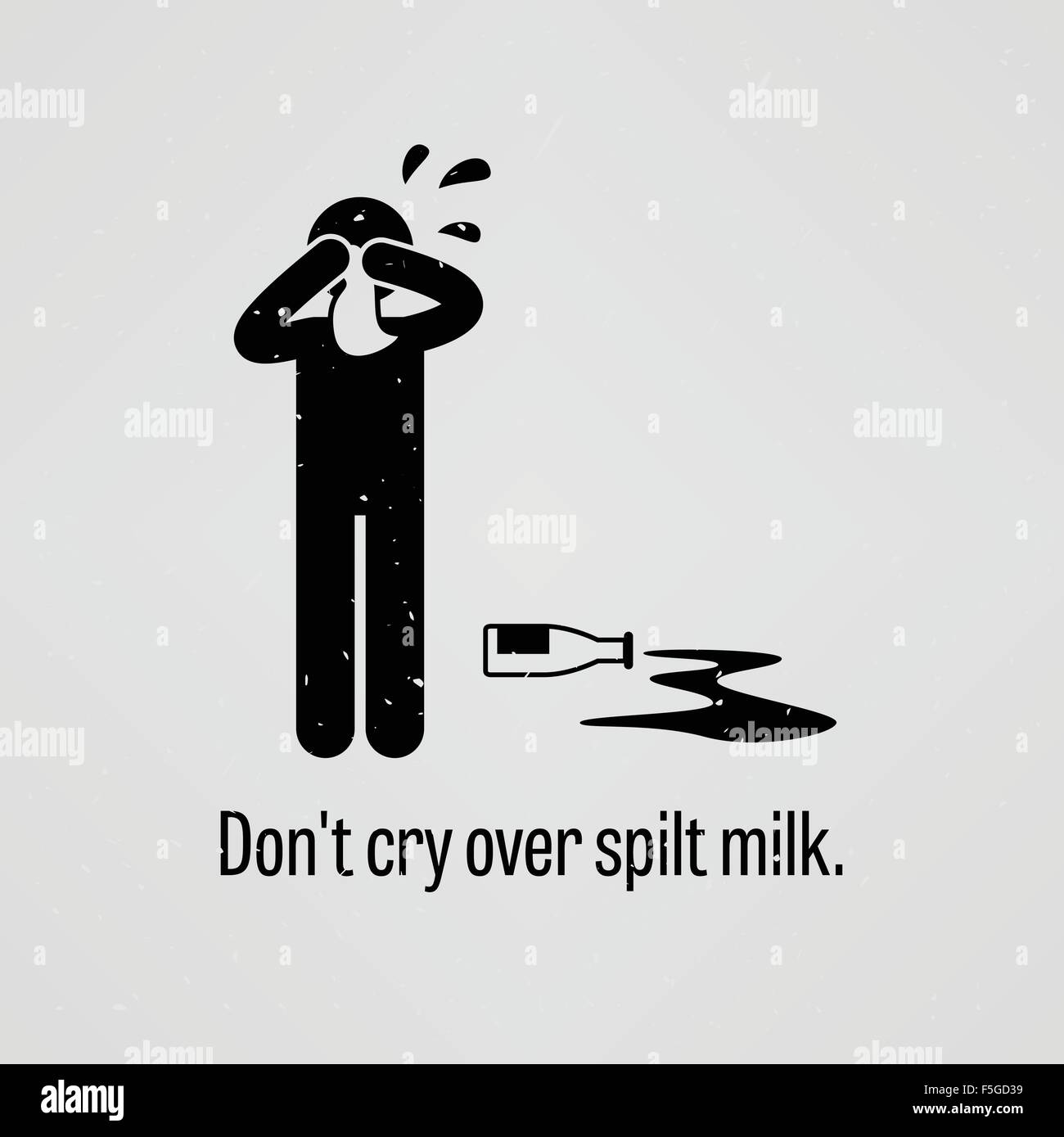 Do Not Cry Over Split Milk Stock Vector Image & Art - Alamy