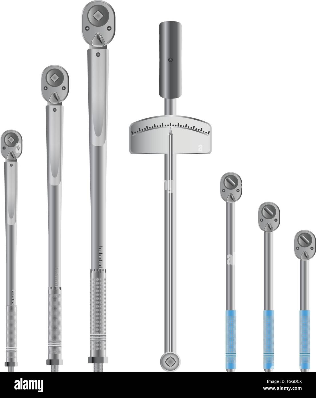 Torque wrenches isolated on white background Stock Vector Image & Art ...