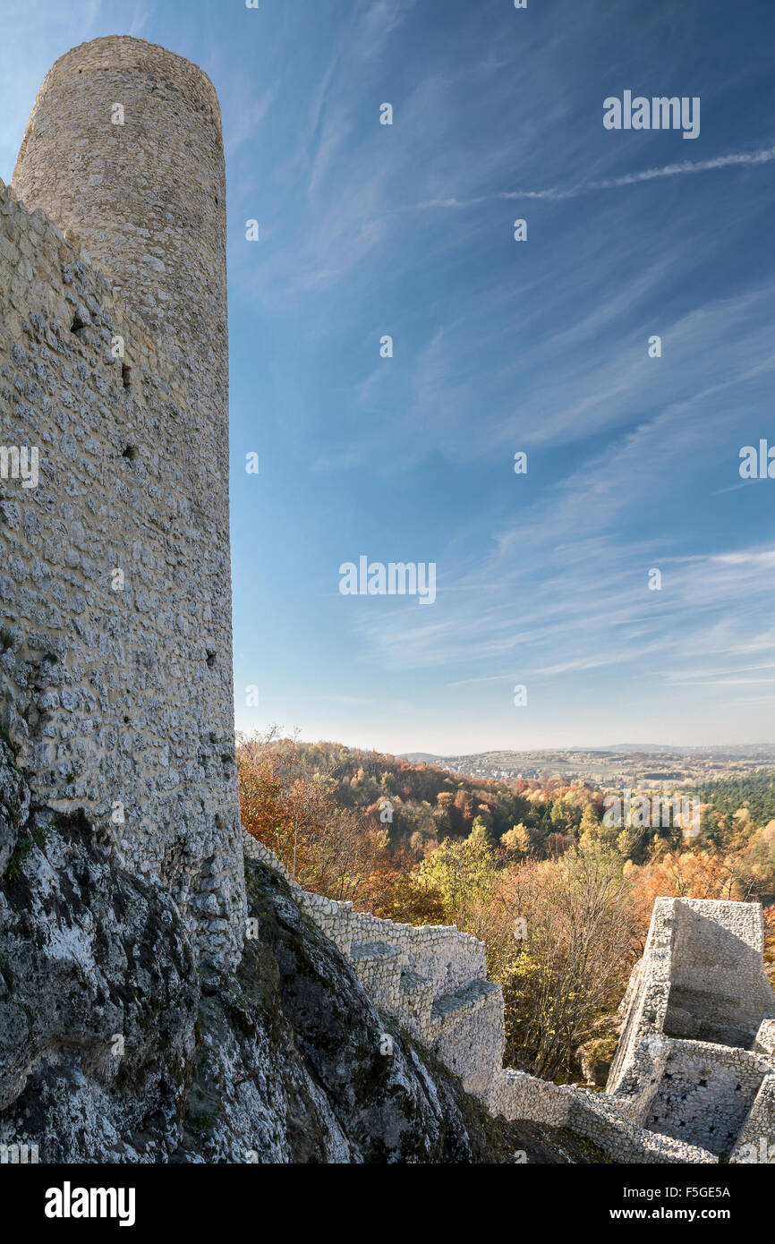Ruins of medieval castle Smolen, near Pilica. located on the Trail of ...