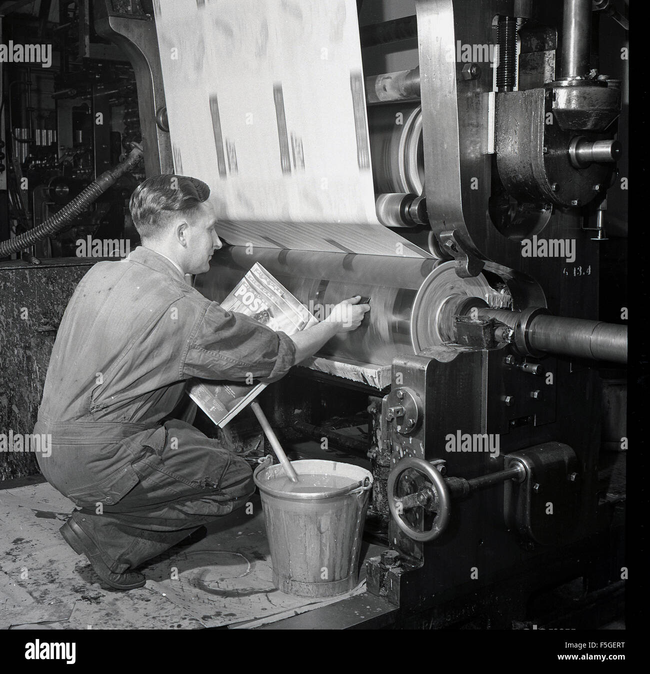 Printing press 1950s hi-res stock photography and images - Alamy