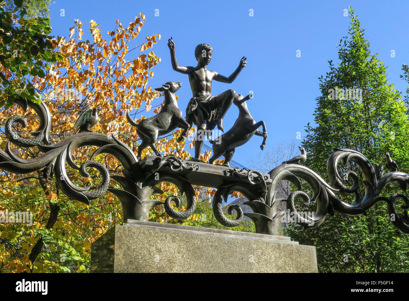 The Lehman Gates are a Bronze Sculptural Landmark at the Children's Zoo ...