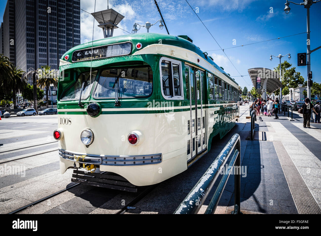 Tram in the streets of San Francisco California Stock Photo - Alamy