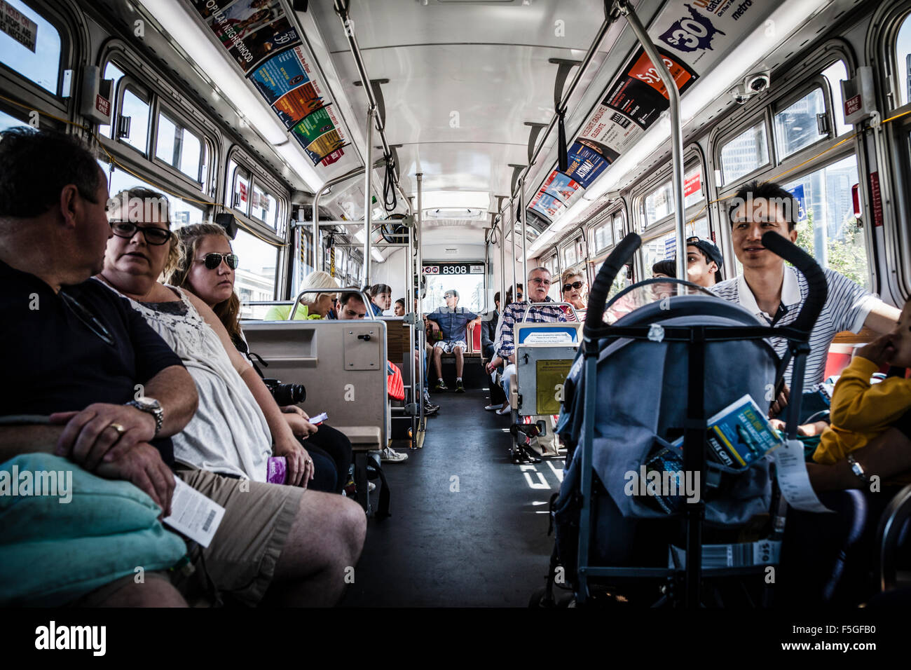 Tourist inside the San Francisco Tram, California Stock Photo - Alamy