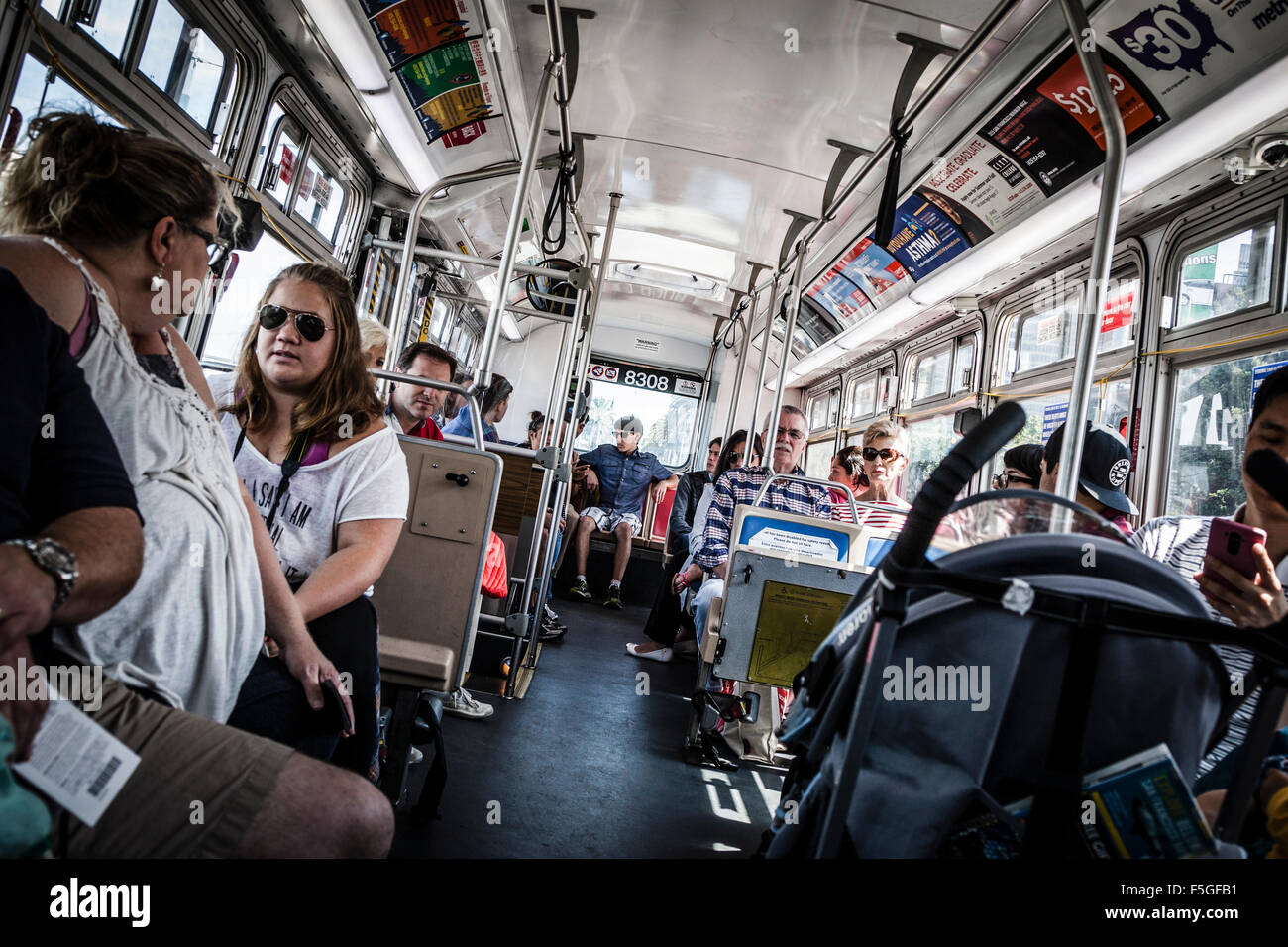Tourist inside the San Francisco Tram, California Stock Photo - Alamy