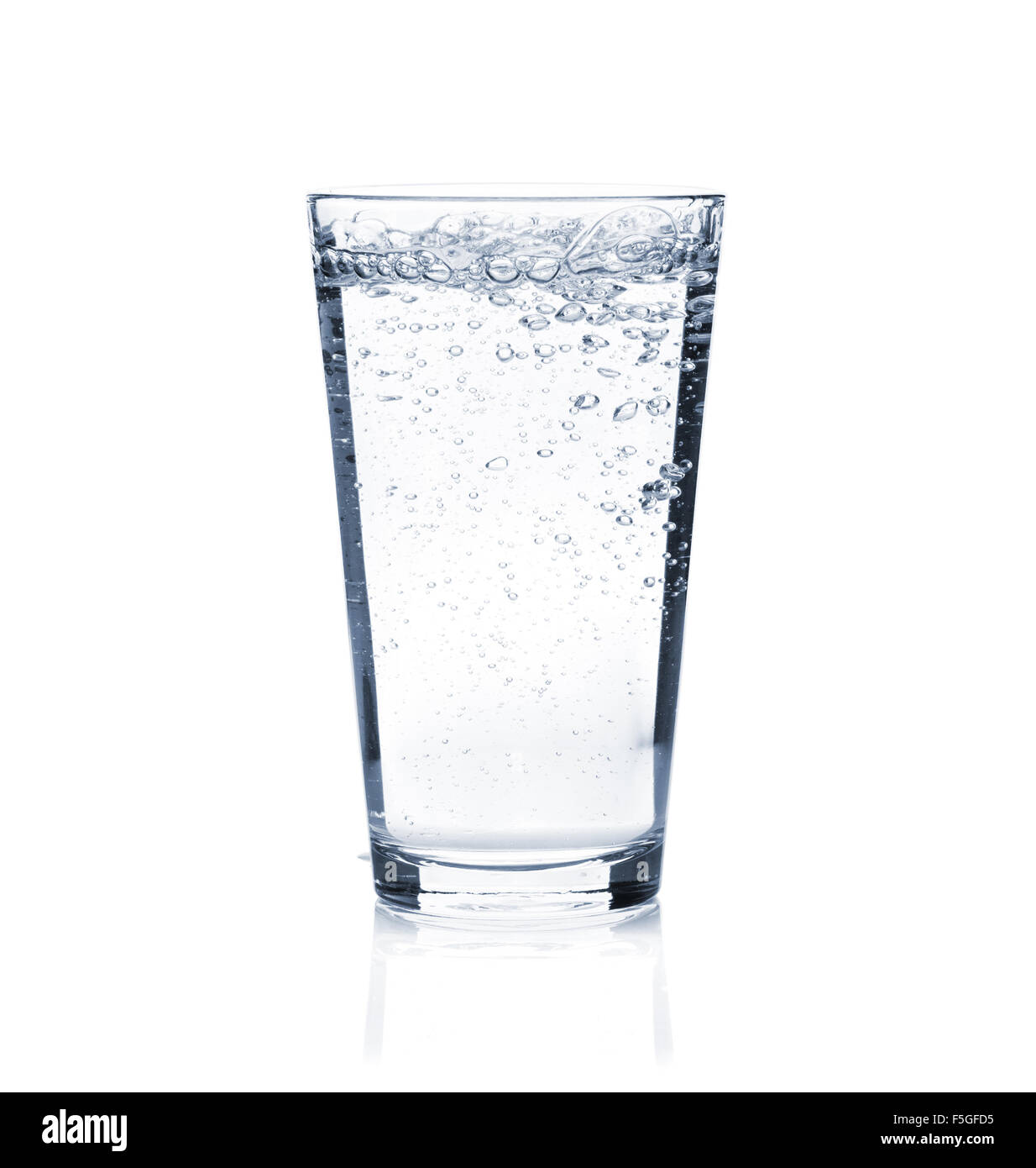 Glass of sparkling water. Isolated on white background Stock Photo - Alamy