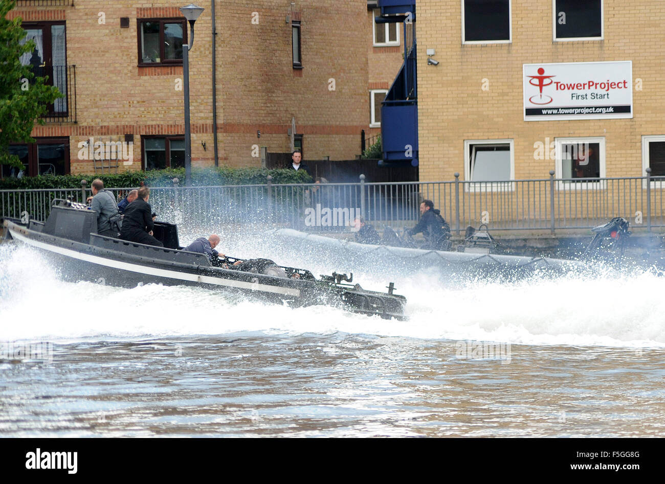 Filming scenes for the new movie 'Stratton' starring Dominic Cooper and ...