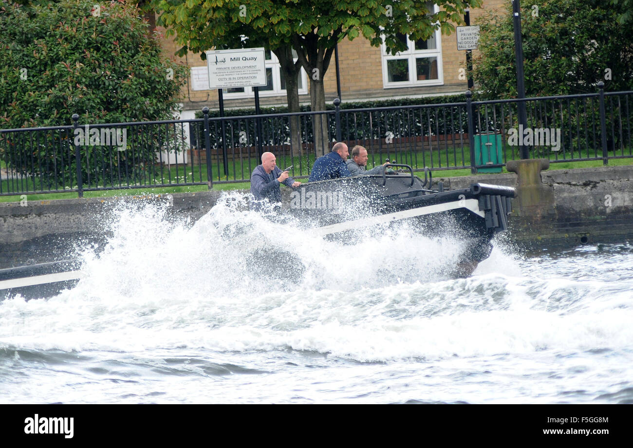Filming scenes for the new movie 'Stratton' starring Dominic Cooper and ...