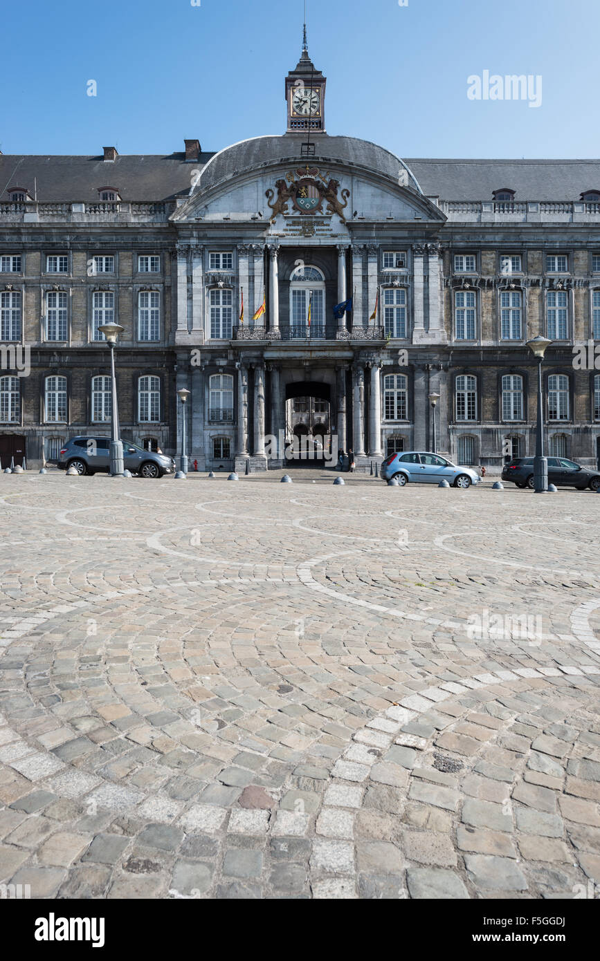 Liege, Belgium, the Palais am fuerstbischoefliche Place Saint-Lambert ...