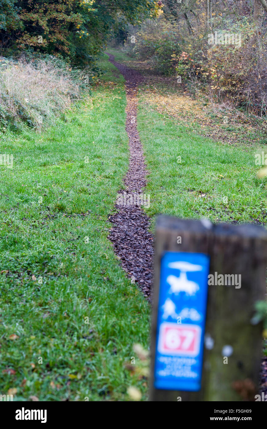 Sign post marking the route of the Trans Pennine Trail in Sheffield ...