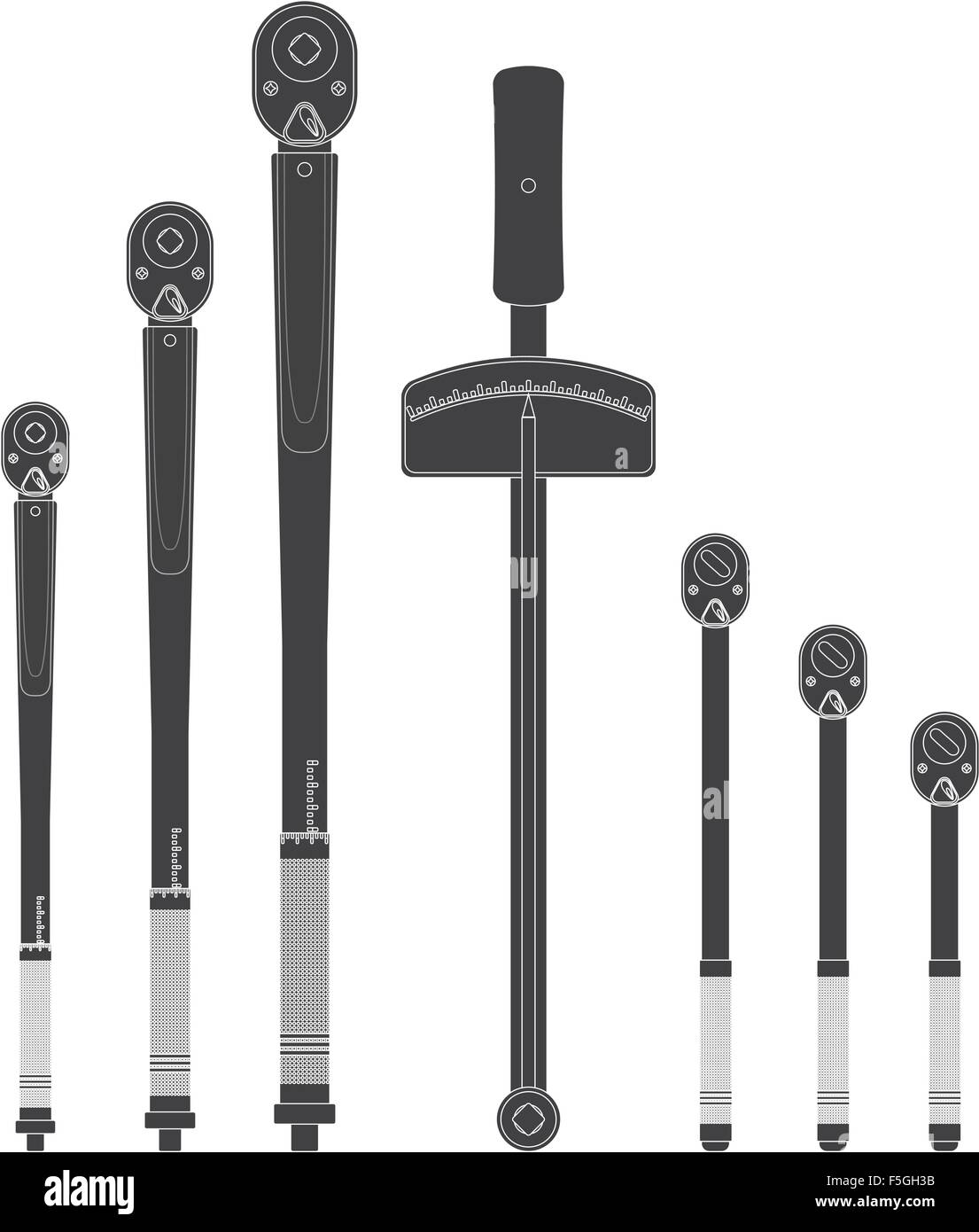 Torque wrenches isolated on white background Stock Vector Image & Art ...