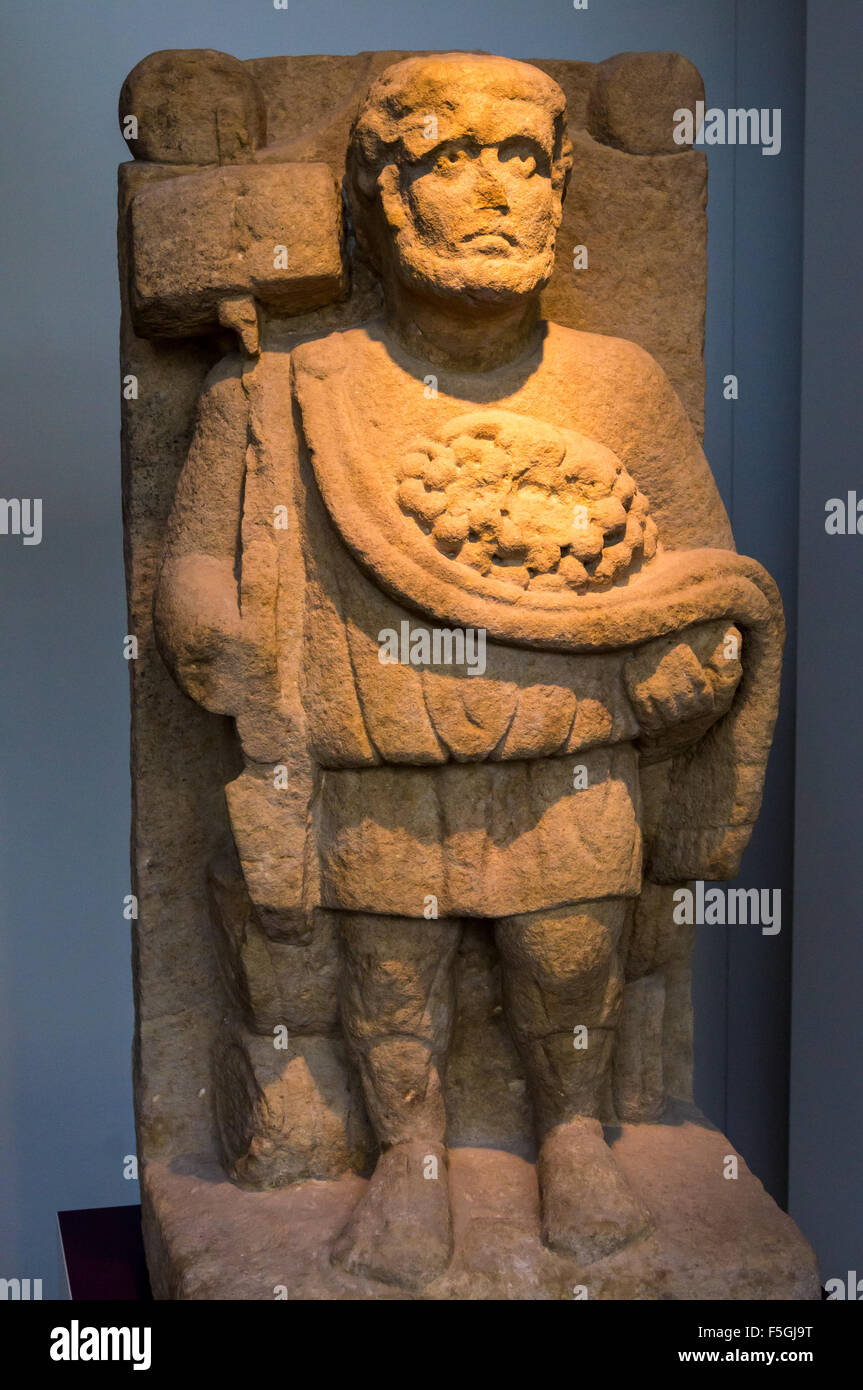 Roman statue of Sucellus, god of winemaking, Landesmuseum, state museum ...