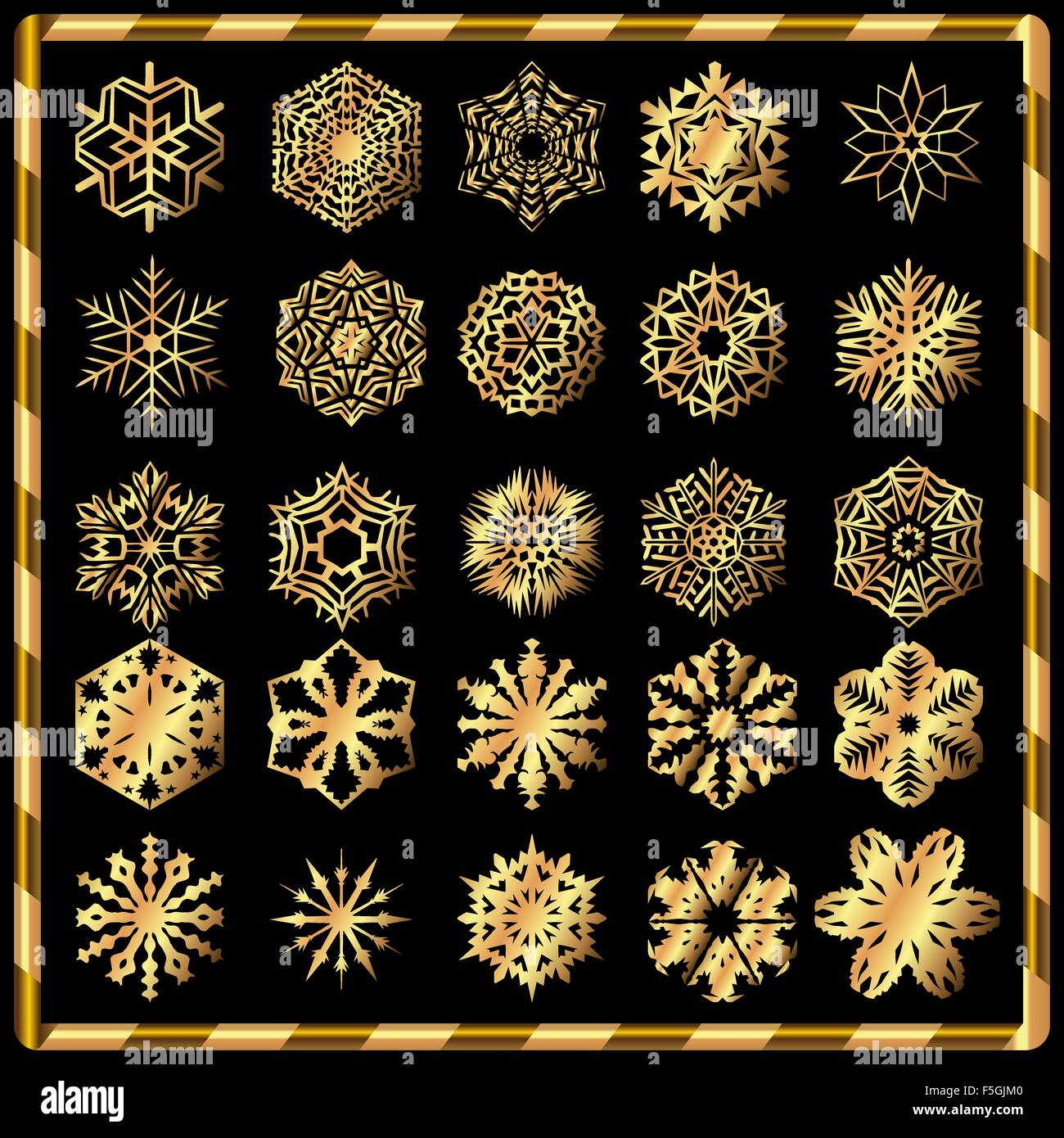 Snowflake silhouettes set Stock Vector Image & Art - Alamy