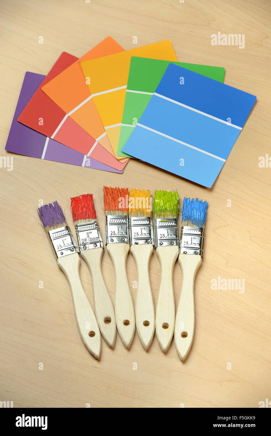 Paint swatches and brush hi-res stock photography and images - Alamy