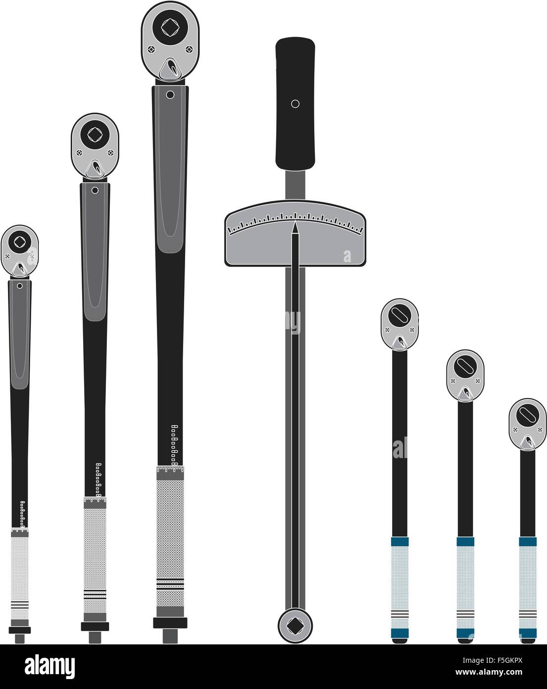 Torque wrenches isolated on white background Stock Vector Image & Art ...