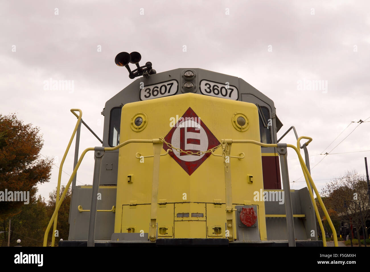 Erie railroad diesel electric locomotive front hi-res stock photography ...