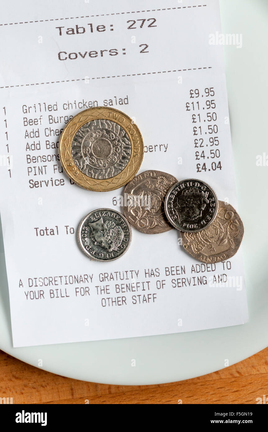 Restaurant bill receipt hi-res stock photography and images - Alamy