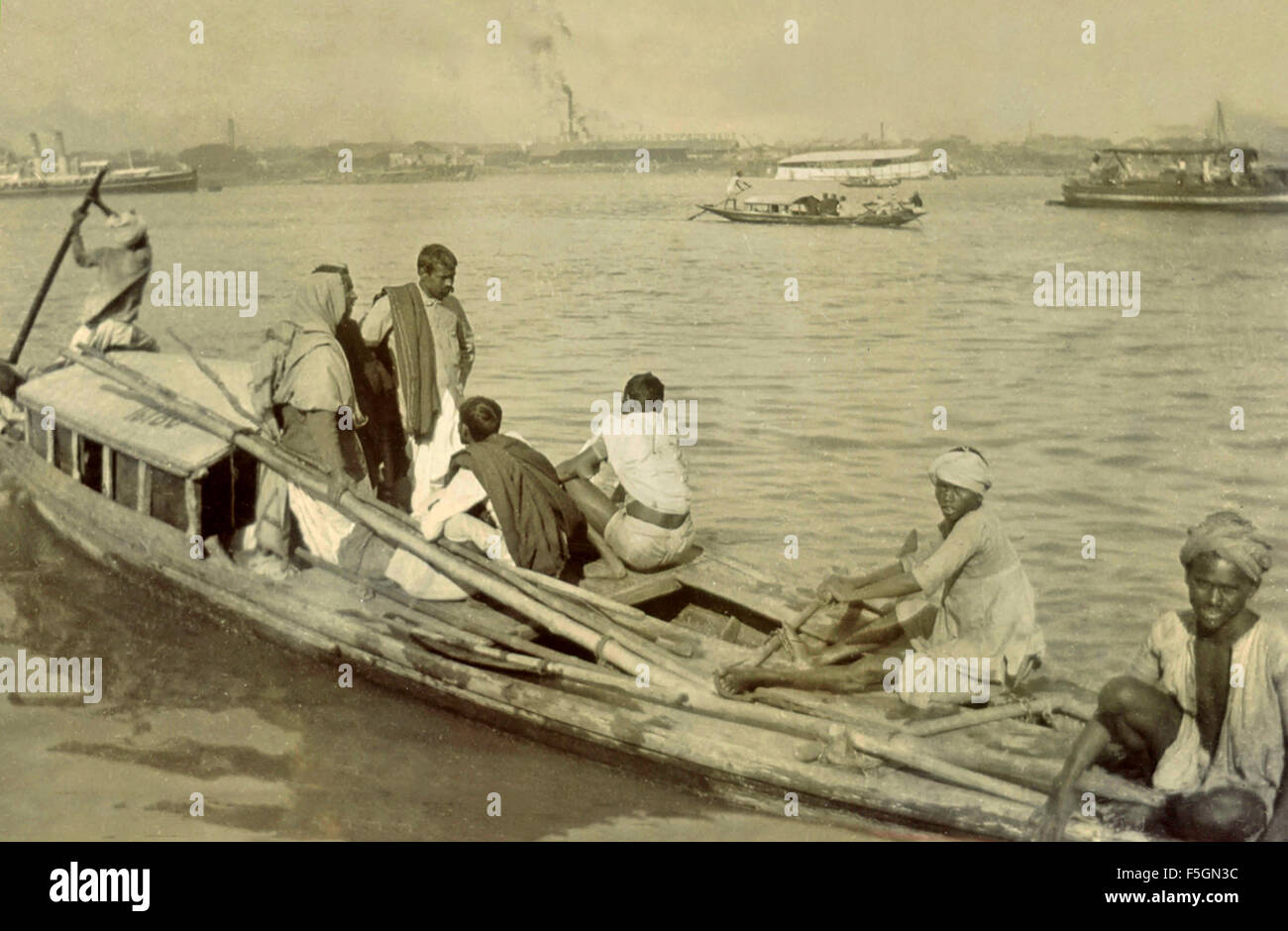 On a boat , India Stock Photo - Alamy
