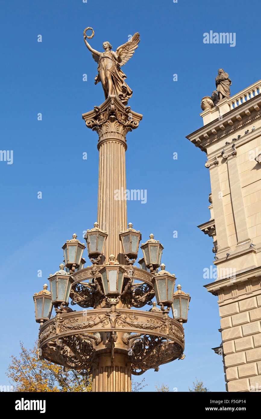column in front of the Rudolfinum, Josefov (Jewish Quarter), Prague ...