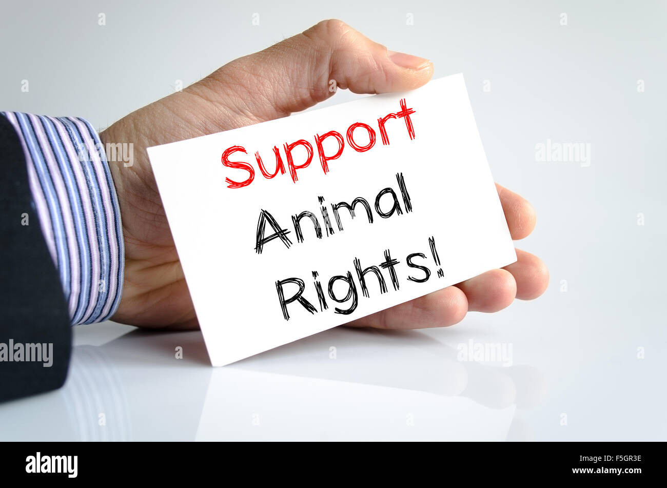 Support animal rights text concept isolated over white background Stock ...