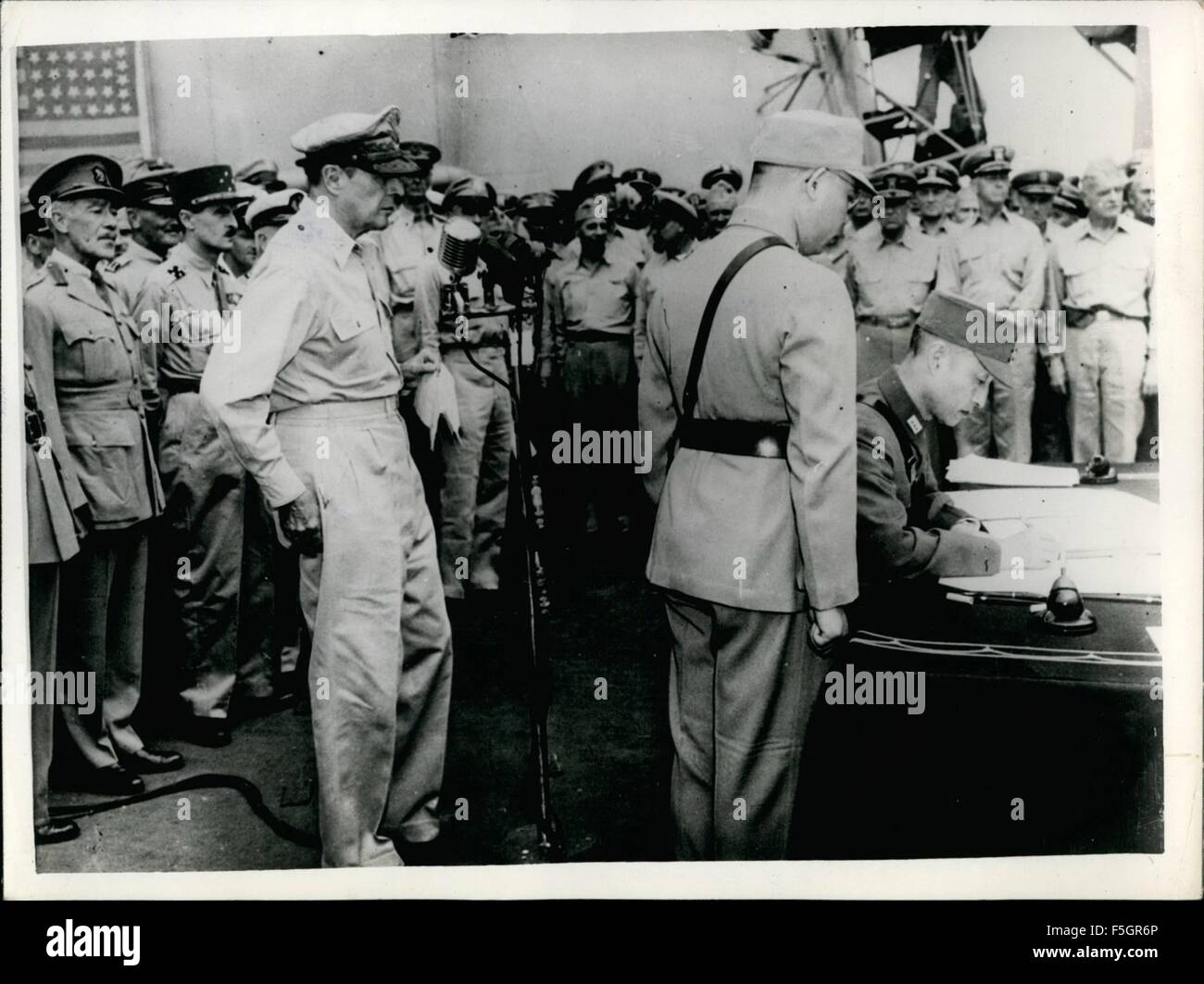 1945 - World War II China Signs Surrender Document - Tokyo Bay: General ...