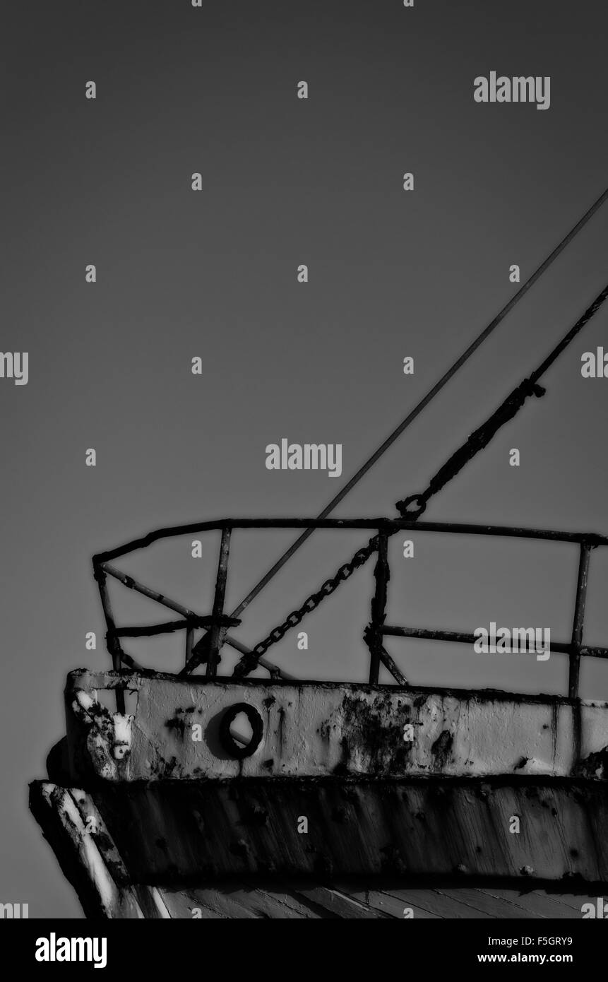 bow of derelict ship Stock Photo - Alamy