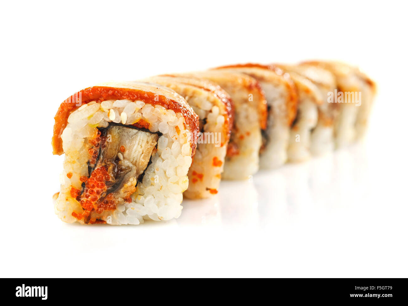 Food salmon maki sushi Cut Out Stock Images & Pictures - Alamy