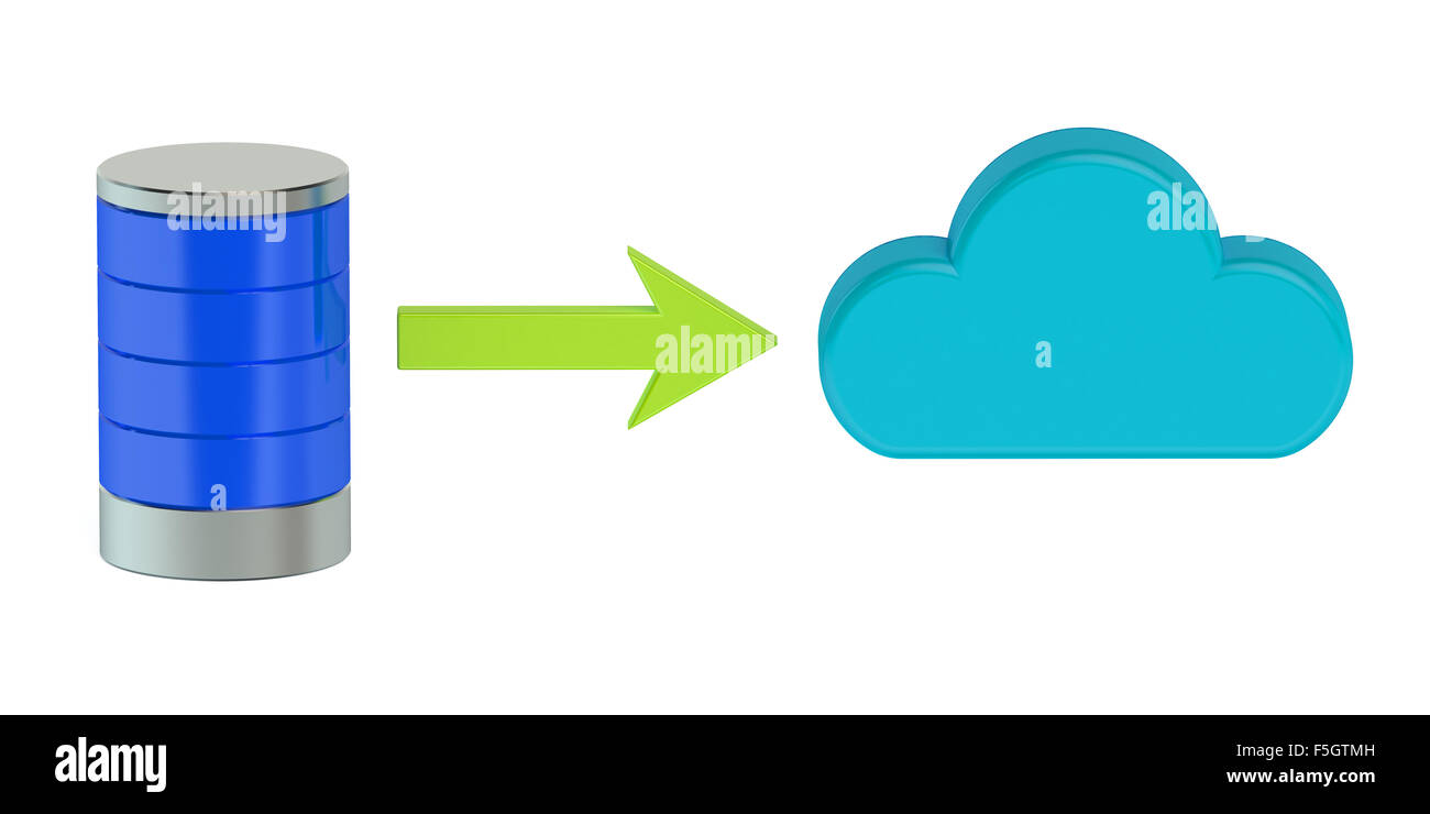 Database computing storage concept isolated on white background Stock ...