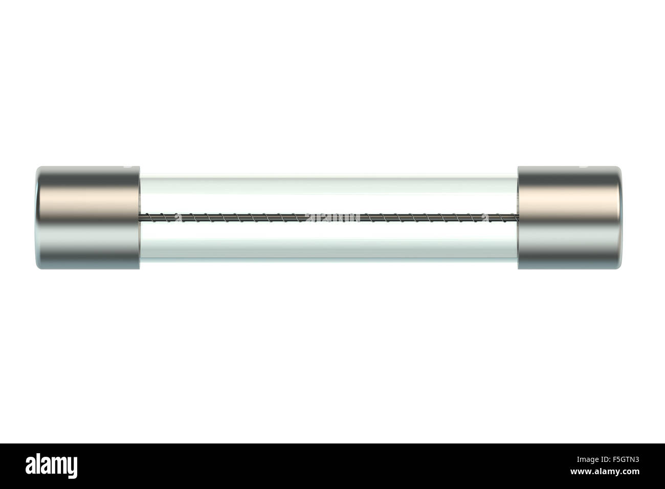 fuse of electrical protection component isolated on white background ...