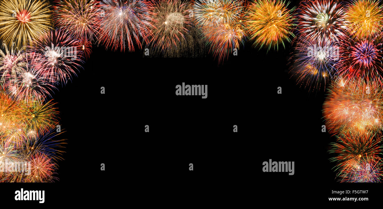 border with fireworks Stock Photo - Alamy