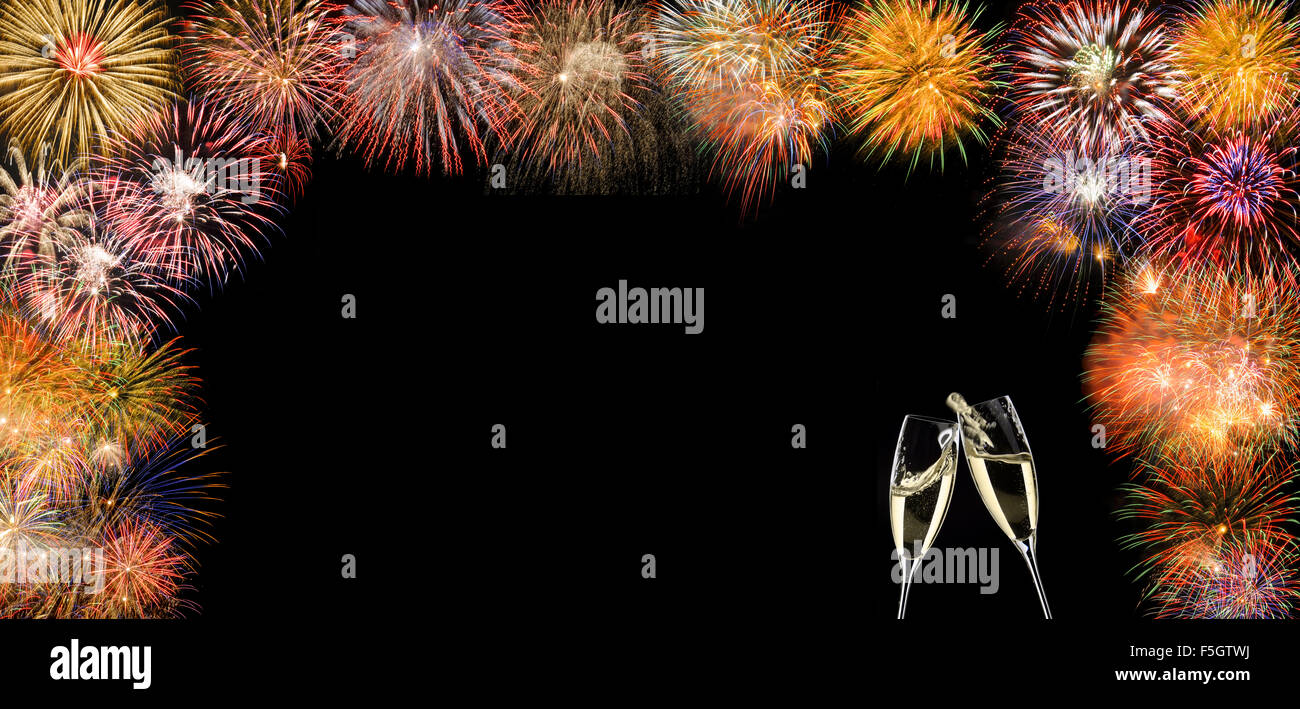 border with fireworks Stock Photo - Alamy