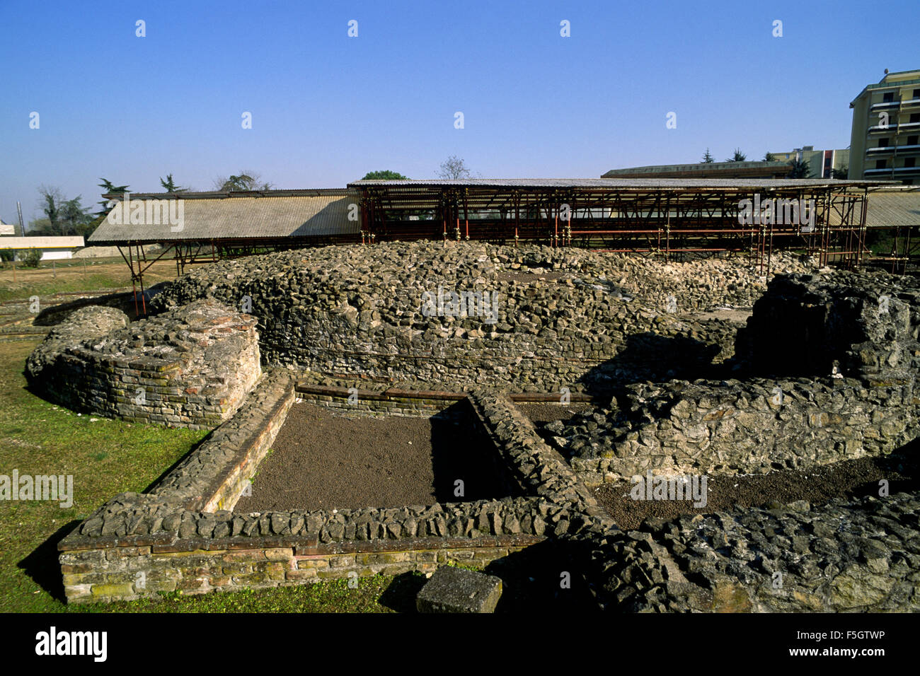 Italy, Veneto, Montegrotto Terme, ancient Roman thermae Stock Photo - Alamy