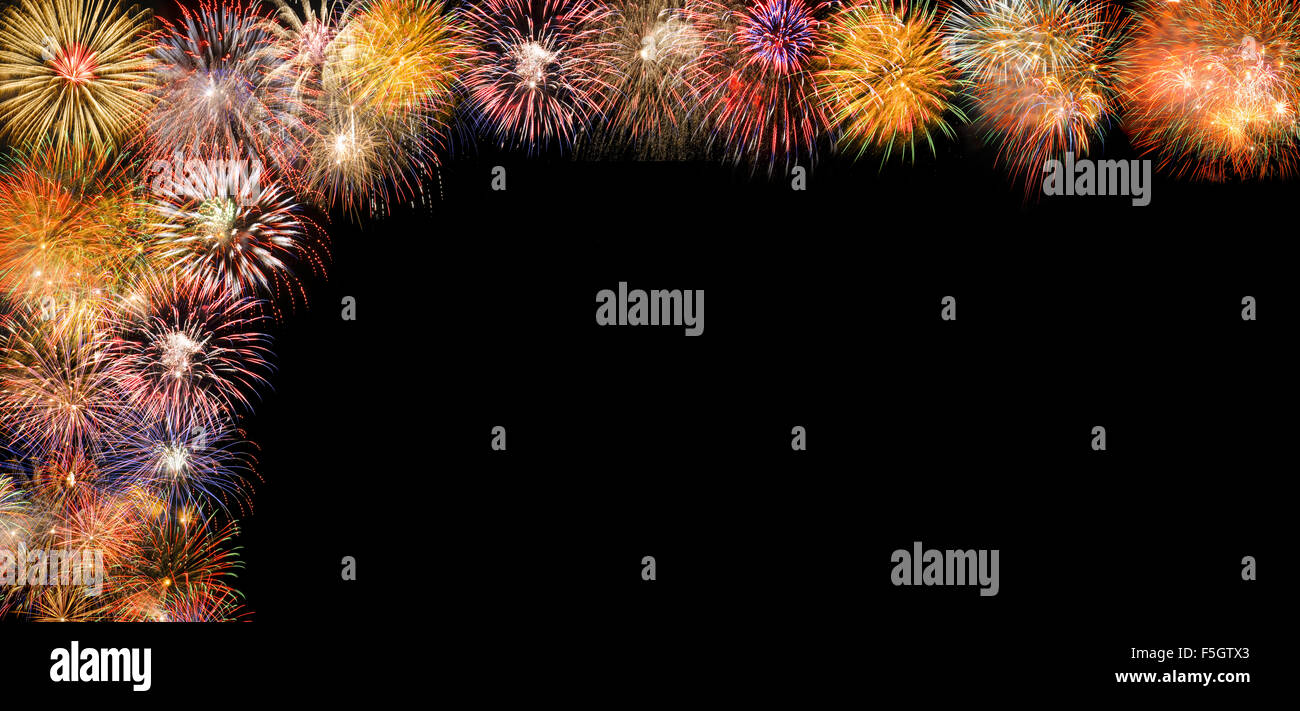border with fireworks Stock Photo - Alamy