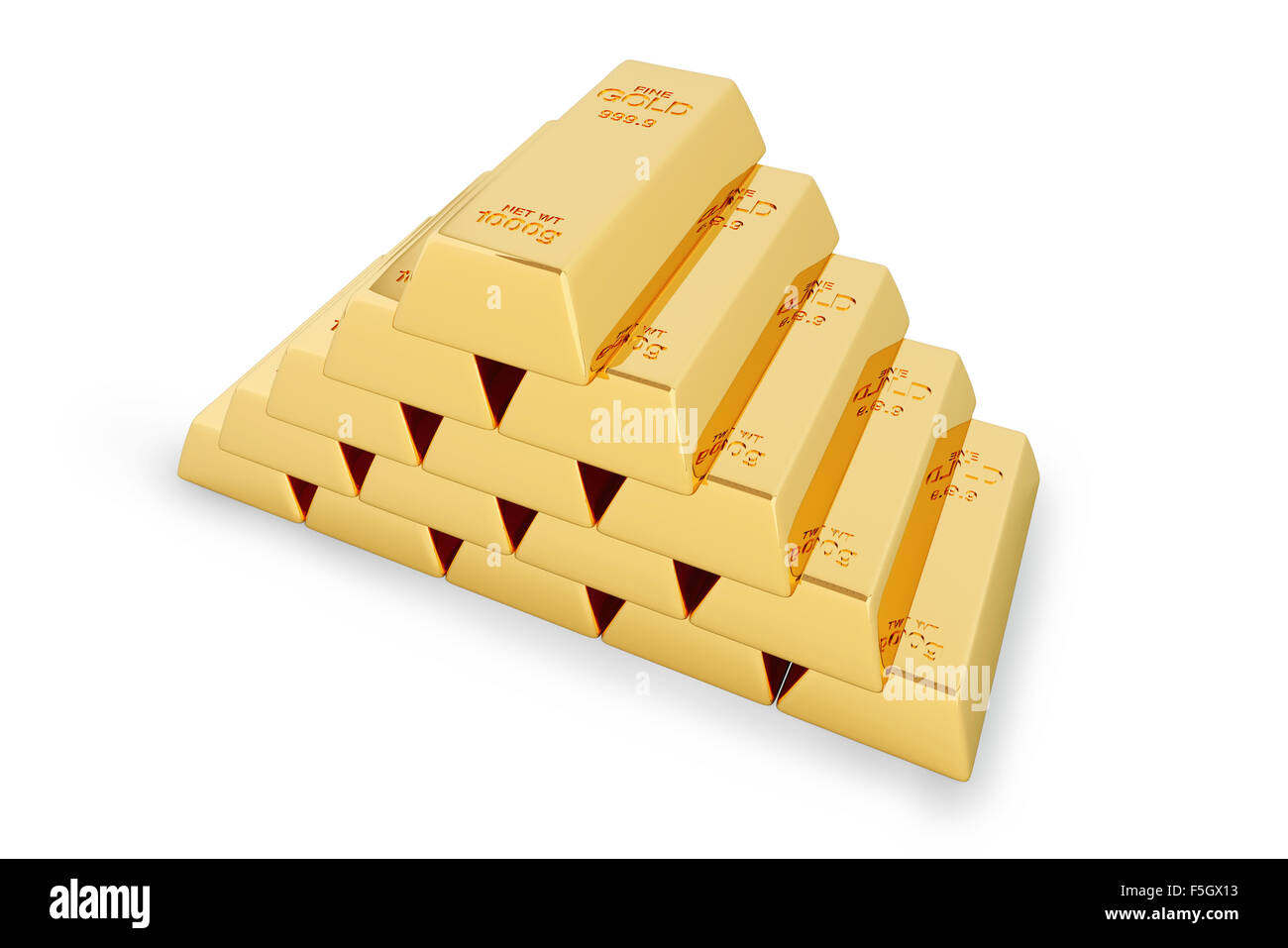 Stack of gold bars isolated on white with clipping path Stock Photo - Alamy