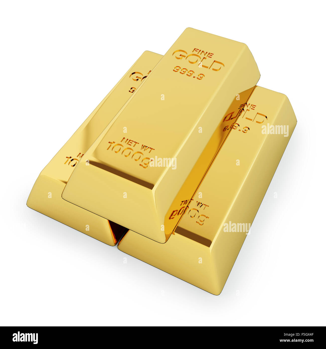 Stack of gold bars isolated on white with clipping path Stock Photo - Alamy