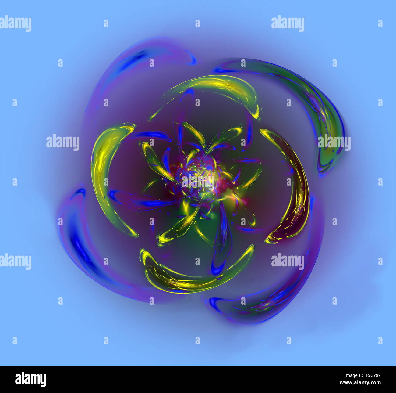 Abstract twist resembling flower. Fractal art graphics Stock Photo - Alamy