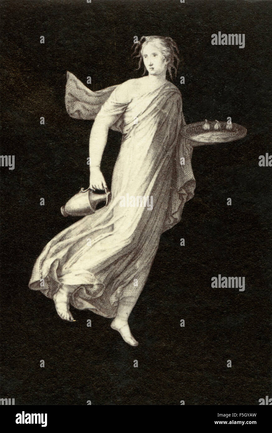 Maid, painting, Pompeii, Italy Stock Photo - Alamy