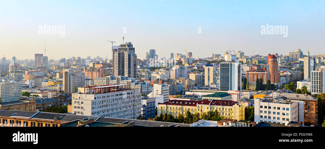 Wide panoramic view of Kiev at sunset. Ukraine Stock Photo - Alamy