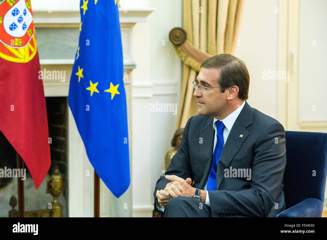 Lisbon, Portugal. 04th Nov, 2015. Portuguese Prime Minister Pedro ...