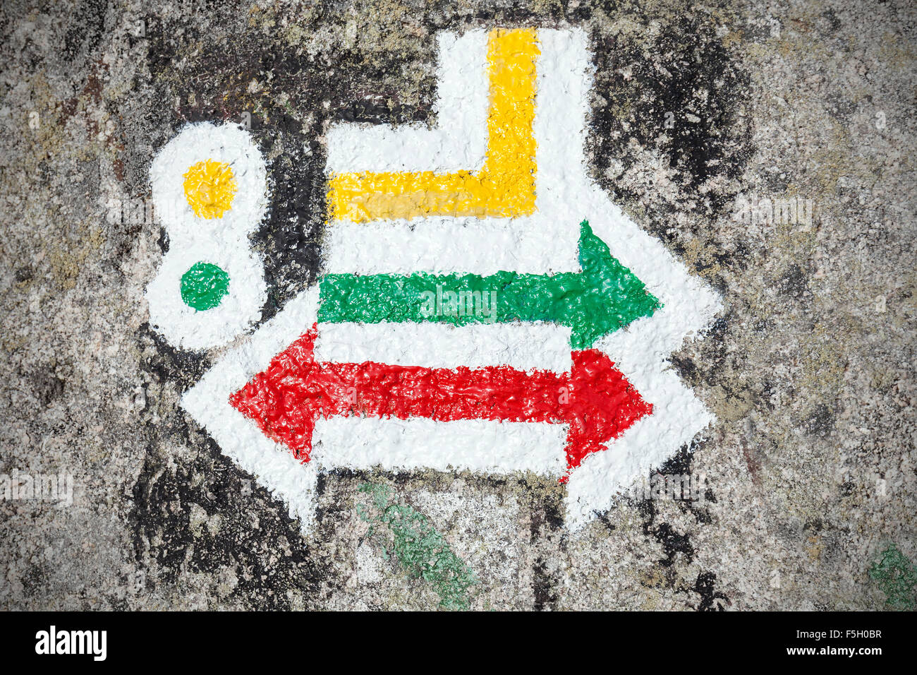 Mark painted on rock hi-res stock photography and images - Alamy