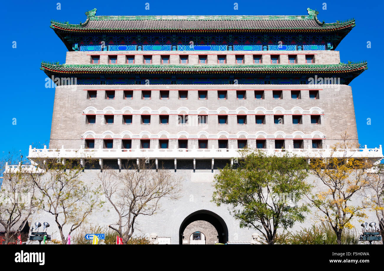 Zhengyangmen (Qianmen) Gate. Located in Qianmen Street, Beijing, China ...