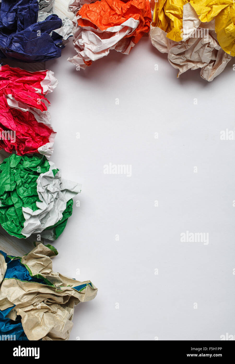 crumpled colorful paper ball Stock Photo - Alamy