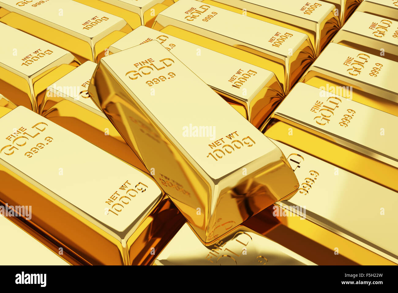 Stack of gold bars - business success concept Stock Photo - Alamy