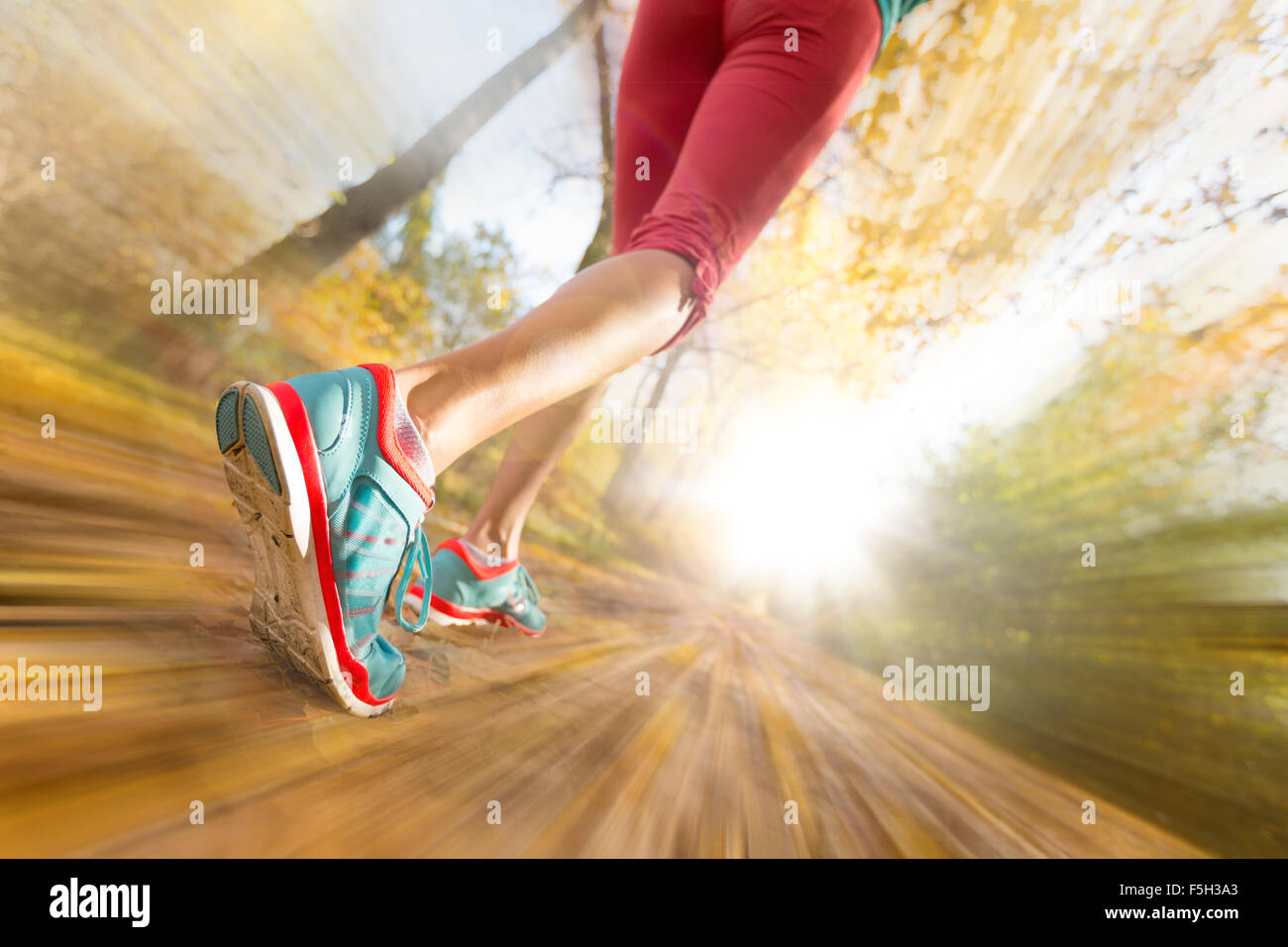 Close up of feet of female runner Stock Photo - Alamy