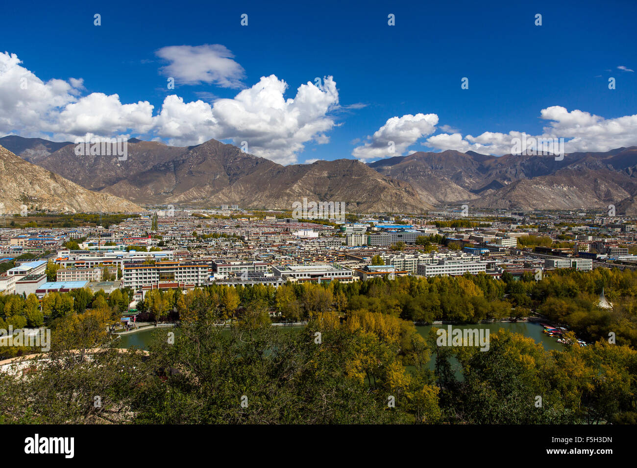 View of Lhasa city, China Stock Photo - Alamy