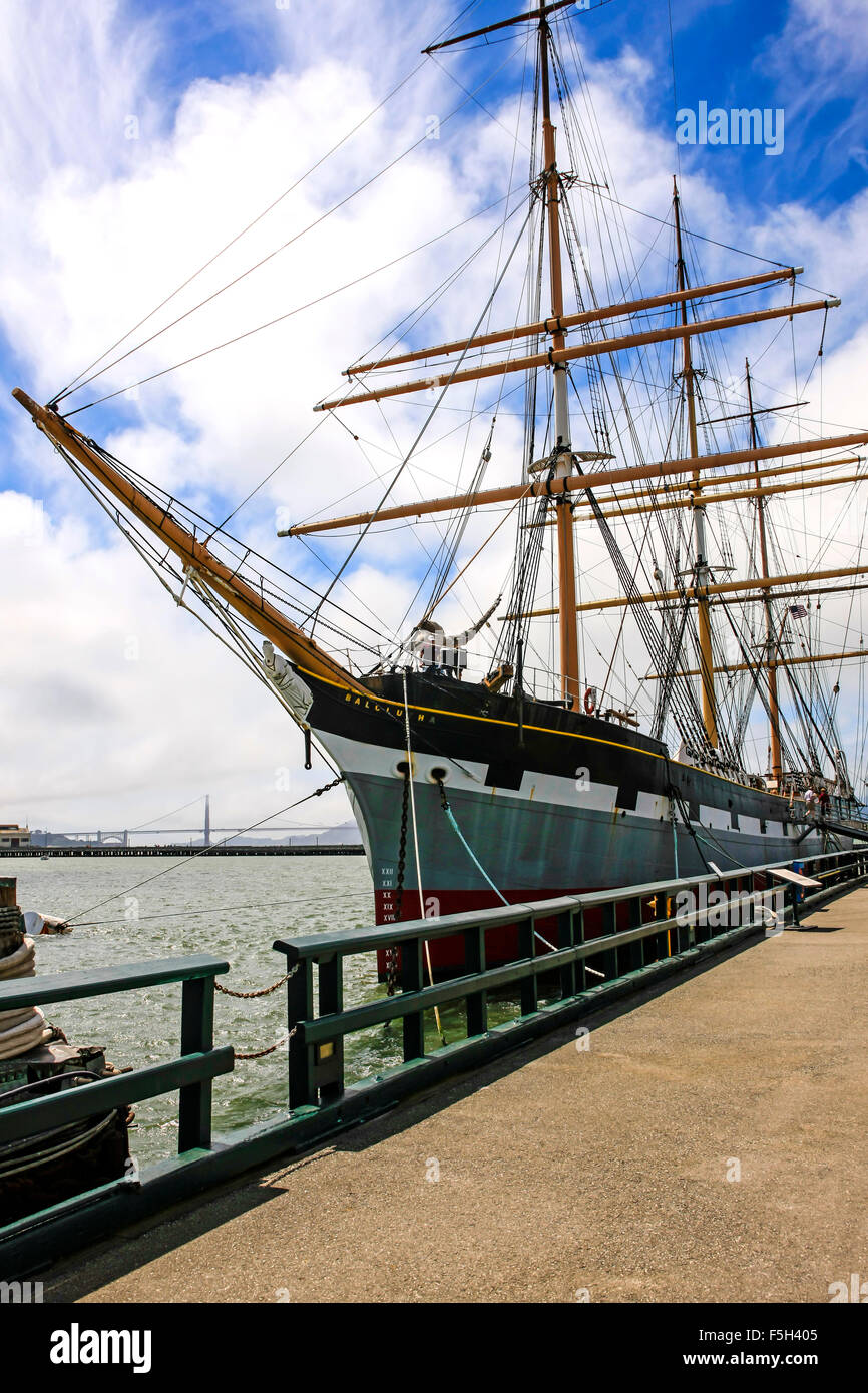 The Balclutha three-masted steel ship of 1886 preserved at the San ...