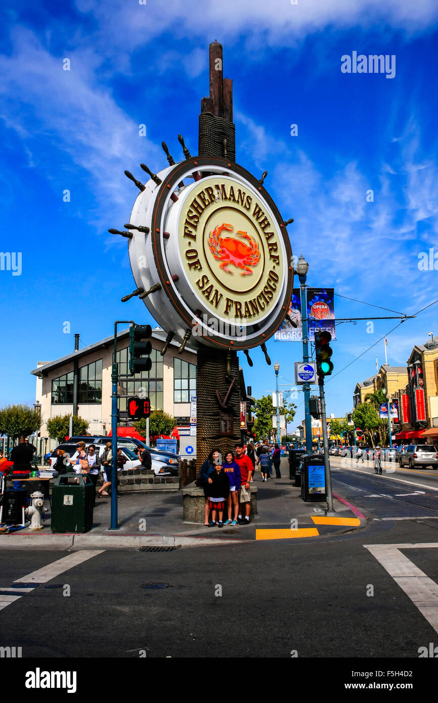Famous fishermans wharf sign hi-res stock photography and images - Alamy