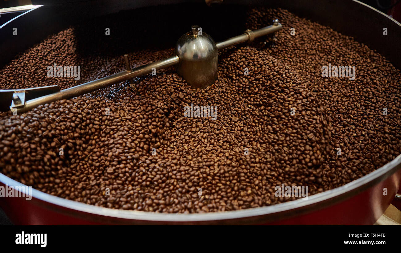Freshly roasted coffee beans Stock Photo - Alamy