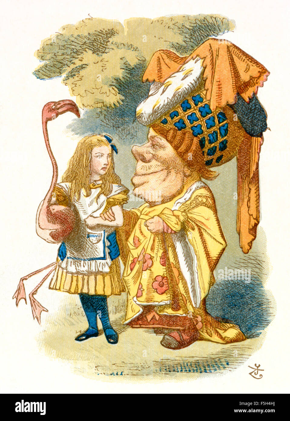 The Duchess and Alice about to play Croquet, from 'The Nursery “Alice ...